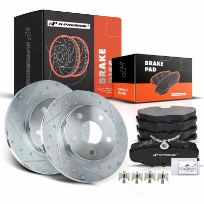 China Rear Drilled Rotors & Ceramic Brake Pads for Ford Taurus Lincoln Mercury for sale