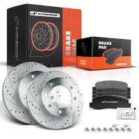 China Front Drilled Rotors & Ceramic Brake Pads for Ford F-250 F-350 Super Duty 4WD AWD for sale