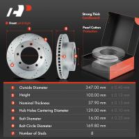 China Front Drilled Rotors & Ceramic Brake Pads for Ford F-250 F-350 Super Duty 4WD AWD for sale
