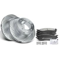 China Rear Drilled Rotors & Ceramic Brake Pads for Dodge Ram 1500 06-08 Ram 2500 3500 for sale