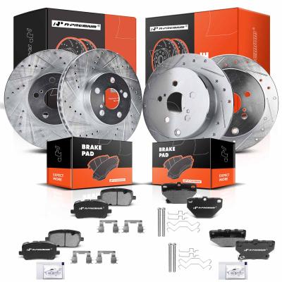 China Front & Rear Drilled Rotors & Ceramic Brake Pads for Toyota Corolla Matrix for sale