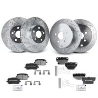 China Front & Rear Drilled Rotors & Ceramic Brake Pads for Toyota Corolla Matrix for sale