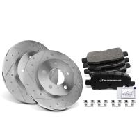 China Rear Drilled Rotors & Ceramic Brake Pads for Buick Allure Chevy Impala Pontiac for sale