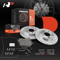 China Rear Drilled Rotors & Ceramic Brake Pads for Buick Allure Chevy Impala Pontiac for sale