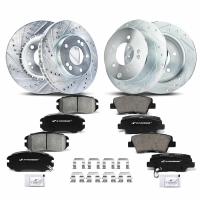 China Front & Rear Drilled Rotors & Ceramic Brake Pads for Kia Soul 2010-2011 L4 2.0L for sale