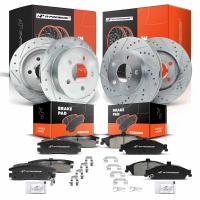 China Front & Rear Drilled Rotors & Ceramic Brake Pads for Olds Alero 99-04 Pontiac for sale