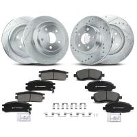 China Front & Rear Drilled Rotors & Ceramic Brake Pads for Subaru Impreza 97-98 Legacy for sale