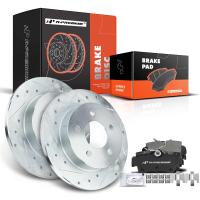 China Rear Drilled Rotors & Ceramic Brake Pads for Ford Mustang 1994-2004 for sale