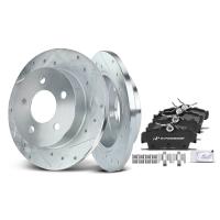 China Rear Drilled Rotors & Ceramic Brake Pads for Ford Mustang 1994-2004 for sale