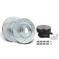 China Front Drilled Rotors & Ceramic Brake Pads for Ford Edge 07-14 Lincoln MKX 07-15 for sale