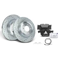 China Rear Drilled Rotors & Ceramic Brake Pads for BMW E90 E92 330i 335i X1 L6 3.0L for sale