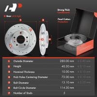 China Front & Rear Drilled Rotors & Ceramic Brake Pads for Ford Fusion Mazda 6 Lincoln for sale