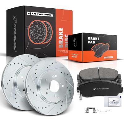 China Front Drilled Rotors & Ceramic Brake Pads for Honda CR-V 07-16 Crosstour Acura for sale