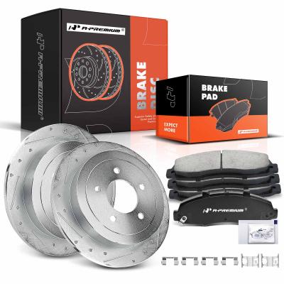 China Rear Drilled Rotors & Ceramic Brake Pads for Ford F-150 Lincoln Blackwood for sale