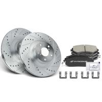 China Front Drilled Rotors & Ceramic Brake Pads for Subaru Outback Forester Legacy for sale