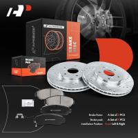 China Front Drilled Rotors & Ceramic Brake Pads for Honda CR-V 07-16 Crosstour Acura for sale