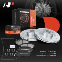 China Front Drilled Rotors & Ceramic Brake Pads for Subaru Outback Forester Legacy for sale