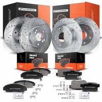 China Front & Rear Drilled Rotors & Ceramic Brake Pads for Honda Accord 03-04 Acura for sale