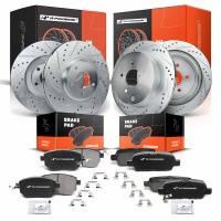China Front & Rear Drilled Rotors & Ceramic Brake Pads for INFINITI FX35 Nissan for sale