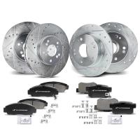 China Front & Rear Drilled Rotors & Ceramic Brake Pads for Honda Accord 03-04 Acura for sale