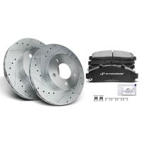 China Front Drilled Rotors & Ceramic Brake Pads for Ford Explorer Ranger Mazda Mercury for sale
