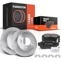 China Rear Drilled Rotors & Ceramic Brake Pads for Hyundai Sonata 06-08 Tucson Kia for sale