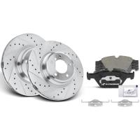 China Front Drilled Rotors & Ceramic Brake Pads for BMW 335i 2007-2013 335d 335is 335xi for sale