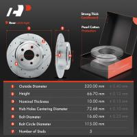 China Rear Drilled Rotors & Ceramic Brake Pads for Chrysler 300 Dodge Challenger for sale