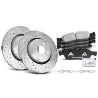 China Front Drilled Rotors & Ceramic Brake Pads for Dodge Durango Grand Cherokee for sale