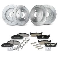 China Front & Rear Drilled Rotors & Ceramic Brake Pads for Ford F-150 2000-2003 for sale