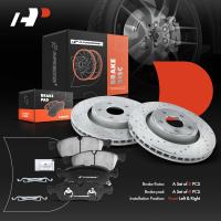 China Front Drilled Rotors & Ceramic Brake Pads for Dodge Durango Grand Cherokee for sale