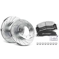 China Front Drilled Rotors & Ceramic Brake Pads for Dodge Ram 2500 Ram 1500 for sale