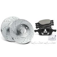 China Front Drilled Rotors & Ceramic Brake Pads for Ford Focus 13-18 Volvo for sale