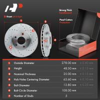 China Front Drilled Rotors & Ceramic Brake Pads for Ford Focus 13-18 Volvo for sale