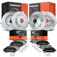 China Front & Rear Drilled Rotors & Ceramic Brake Pads for Nissan Altima 2007-2013 for sale