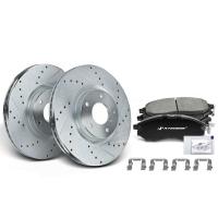China Front Drilled Rotors & Ceramic Brake Pads for Infiniti EX35 G35 G37 Nissan 350Z for sale