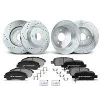 China Front & Rear Drilled Rotors & Ceramic Brake Pads for Nissan Altima 2007-2013 for sale