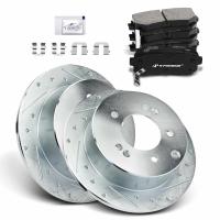 China Rear Drilled Rotors & Ceramic Brake Pads for Kia Forte Koup 2010-2013 Forte5 for sale