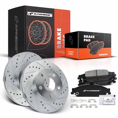 China Front Drilled Rotors & Ceramic Brake Pads for Chevrolet Oldsmobile Pontiac for sale