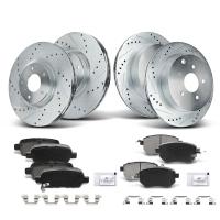 China Front & Rear Drilled Rotors & Ceramic Brake Pads for Nissan Murano 2005-2007 2012 for sale