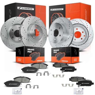 China Front & Rear Drilled Rotors & Ceramic Brake Pads for Nissan 370Z 350Z INFINITI for sale