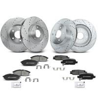 China Front & Rear Drilled Rotors & Ceramic Brake Pads for Nissan 370Z 350Z INFINITI for sale