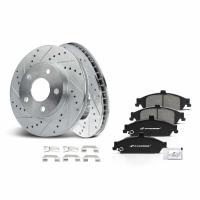 China Front Drilled Rotors & Ceramic Brake Pads for Chevrolet Oldsmobile Pontiac for sale