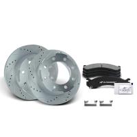 China Rear Drilled Rotors & Ceramic Brake Pads for Chevrolet Silverado 3500 01-06 GMC for sale