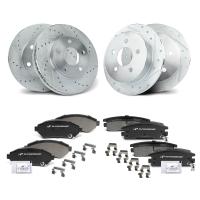 China Front & Rear Drilled Rotors & Ceramic Brake Pads for Buick Lesabre Ponatic 00-05 for sale