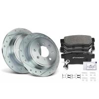China Rear Drilled Rotors & Ceramic Brake Pads for Acura Integra 90-01 Honda Civic for sale