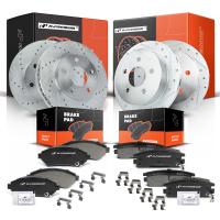 China Front & Rear Drilled Rotors & Ceramic Brake Pads for Buick Lesabre Ponatic 00-05 for sale