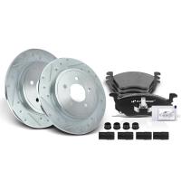 China Rear Drilled Rotors & Ceramic Brake Pads for Ford Escape Mazda Mercury 2005-2008 for sale