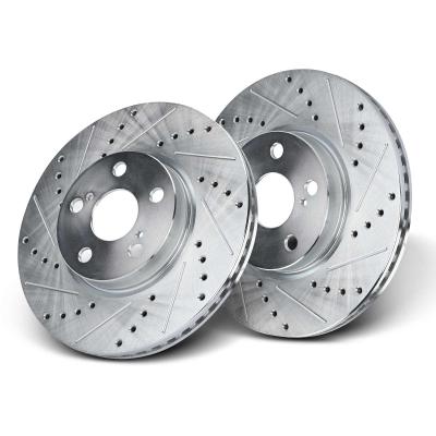 China Front Drilled Brake Rotors for Toyota Corolla Matrix Scion xD Pontiac Vibe for sale