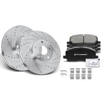 China Front Drilled Rotors & Ceramic Brake Pads for Toyota Highlander 2001-2007 for sale